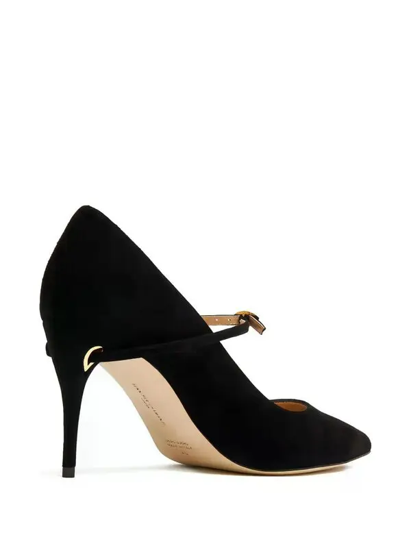 Jennifer Chamandi 85mm Ankle-strap Suede Pumps