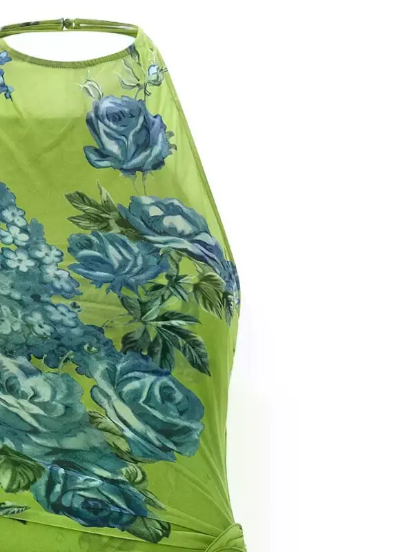 Magda Butrym Floral-print Side-slit Midi Dress