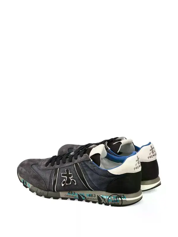 Premiata Lucy 7770 Suede-paneled Sneakers - Blue