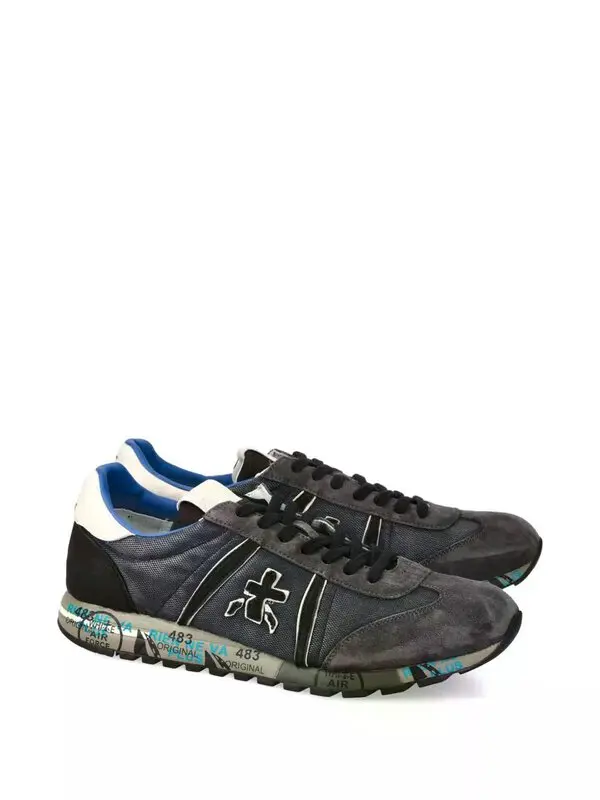 Premiata Lucy 7770 Suede-paneled Sneakers - Grey