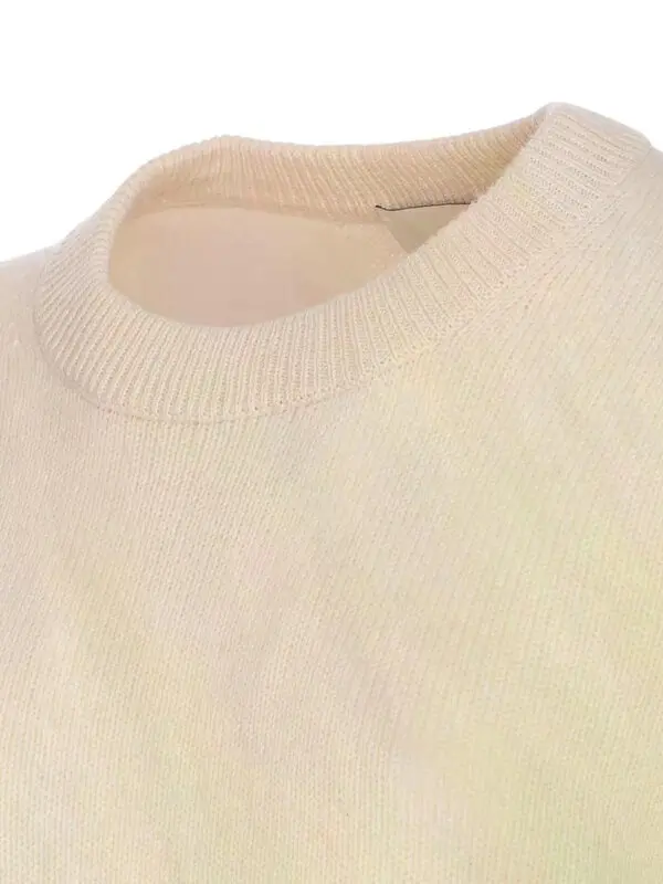 ALLUDE Ribbed Crew-neck Sweater - Neutrals