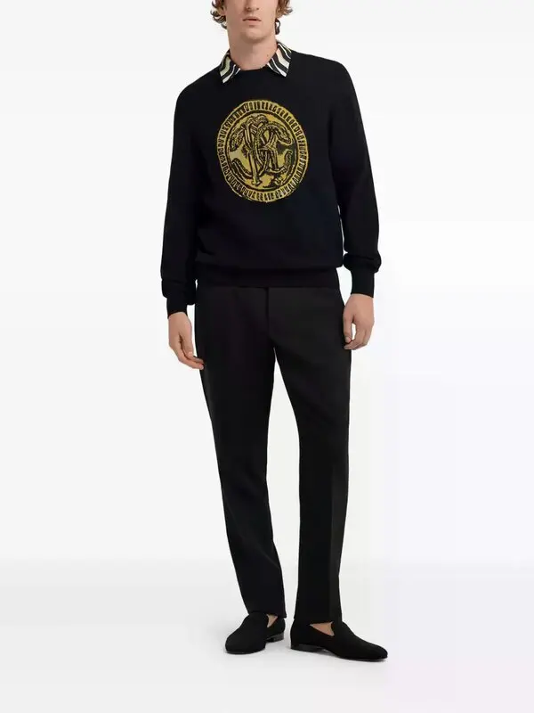 Roberto Cavalli Logo Wool Sweater