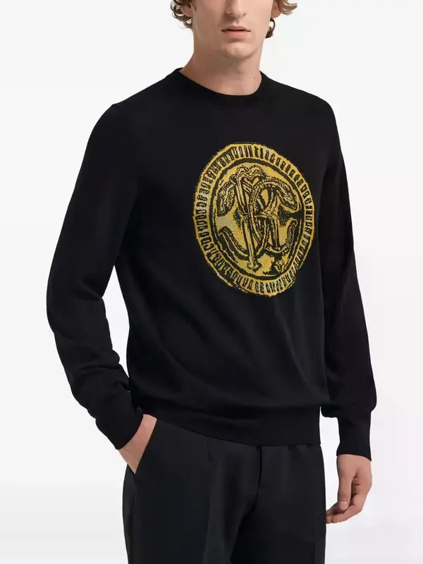 Roberto Cavalli Logo Wool Sweater