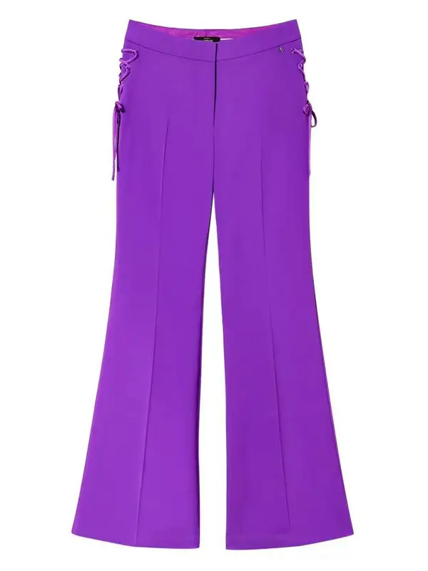 TWINSET Wide Leg Lace-up Trousers