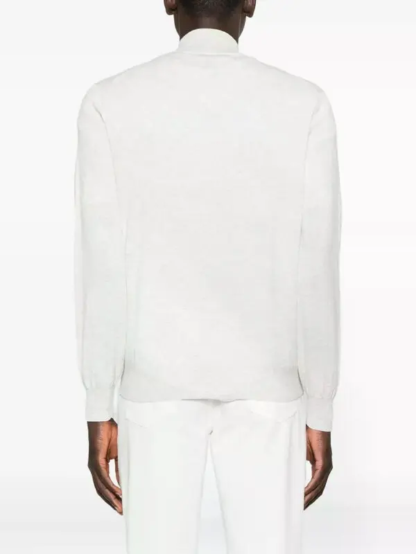 Brunello Cucinelli Zip-front Cotton Cardigan - Grey