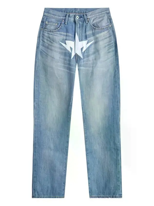 A BATHING APE Star-print Denim Jeans