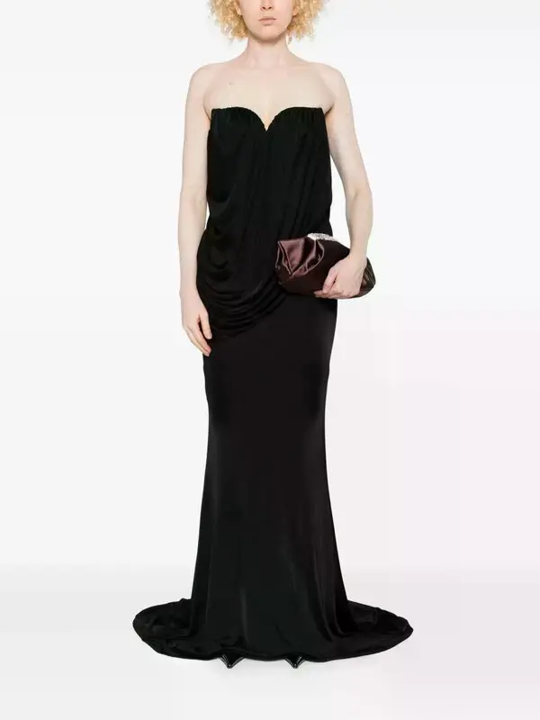 Giuseppe Di Morabito Draped Strapless Gown
