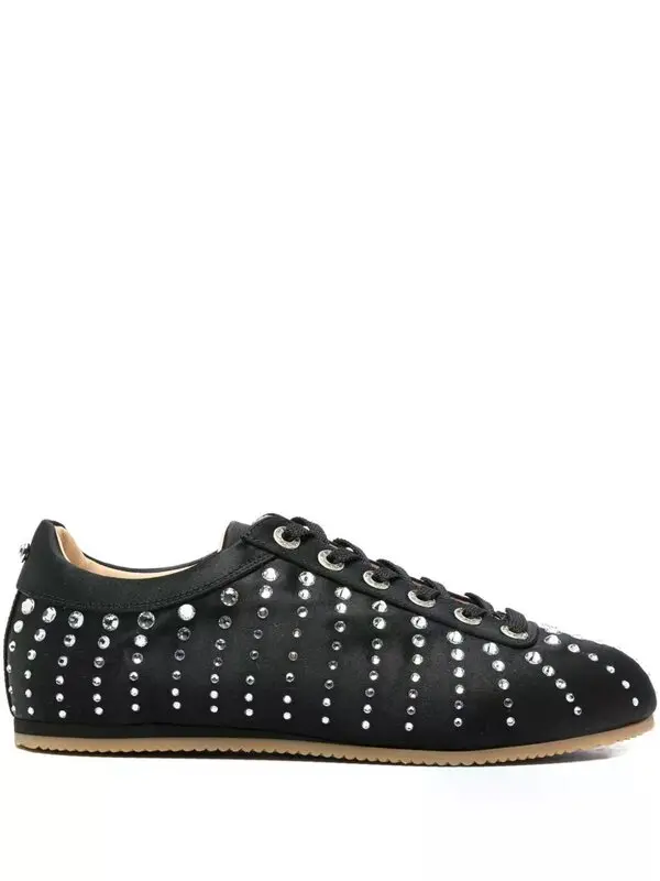 Mach & Mach Crystal-embellished Sneakers - Black