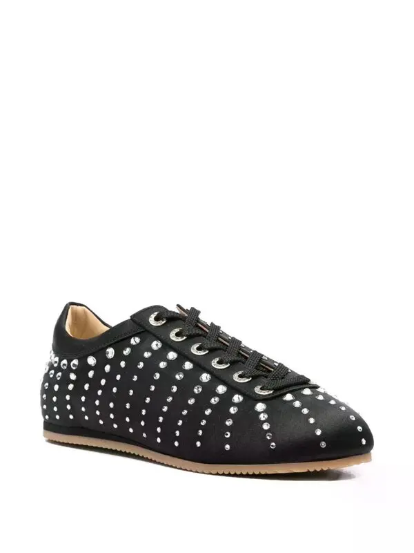 Mach & Mach Crystal-embellished Sneakers - Black
