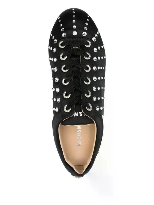 Mach & Mach Crystal-embellished Sneakers - Black