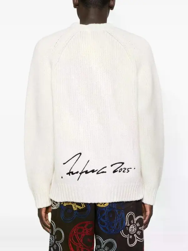Kenzo Logo-print Crew-neck Sweater - Neutrals