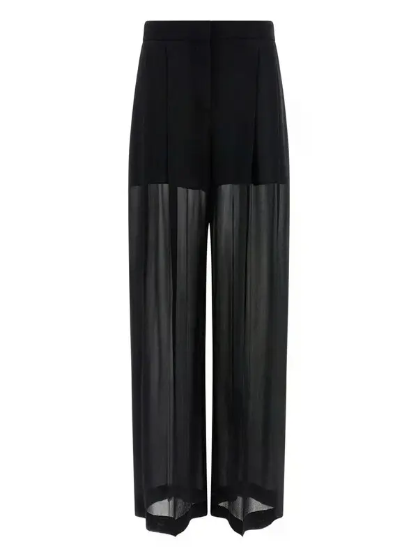 Alberta Ferretti Pleated-front Palazzo Trousers