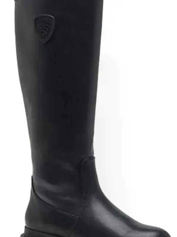 BLAUER. Leather Platform Knee-high Boots