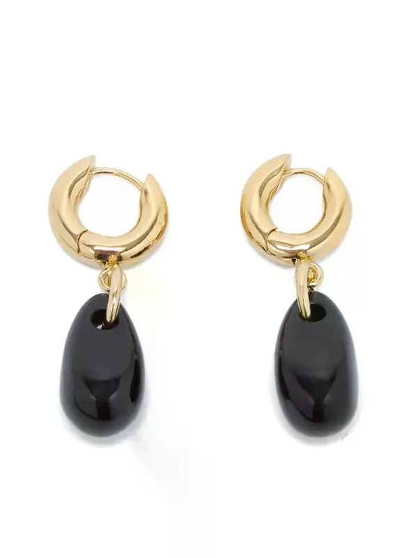 Isabel Marant Teardrop-stone Hoop Earrings - Gold