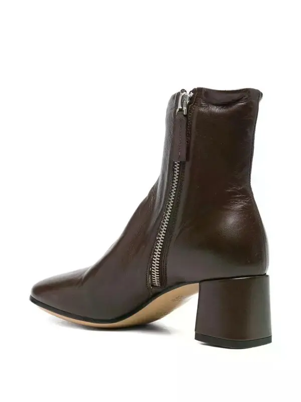 POMME D´OR 65mm Block-heel Leather Ankle Boots
