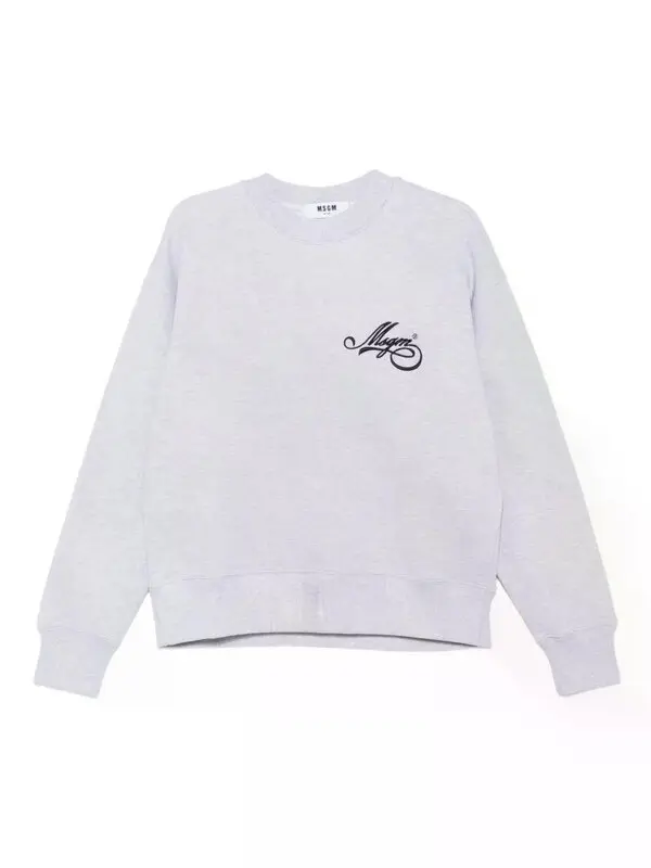 MSGM Logo-embroidered Sweatshirt - Grey