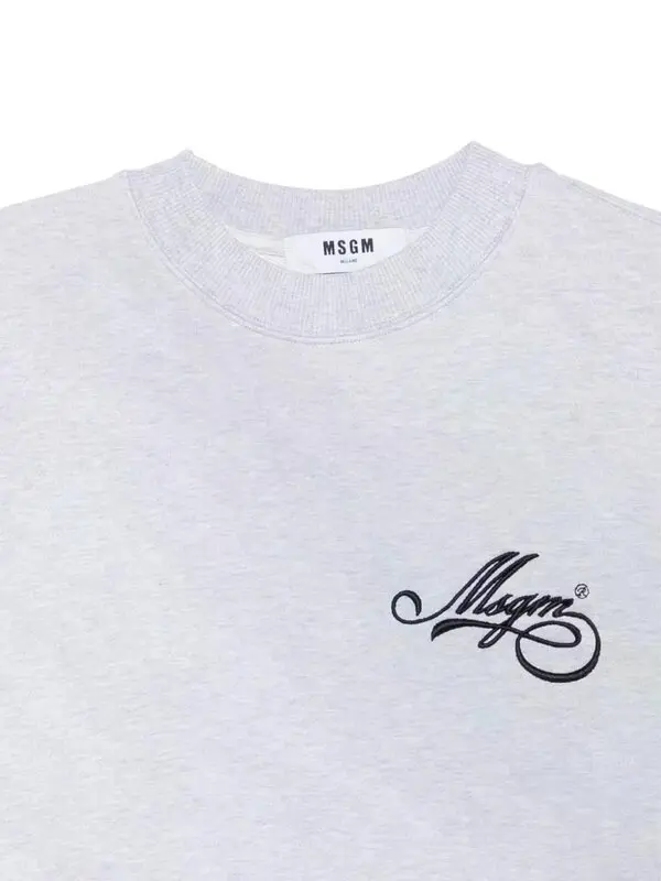 MSGM Logo-embroidered Sweatshirt - Grey