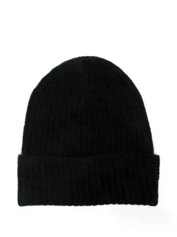 ROBERTO COLLINA Ribbed Beanie - Black