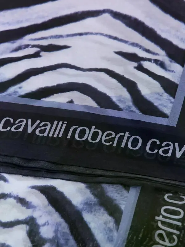 Roberto Cavalli Zebra-print Flat-hem Scarf
