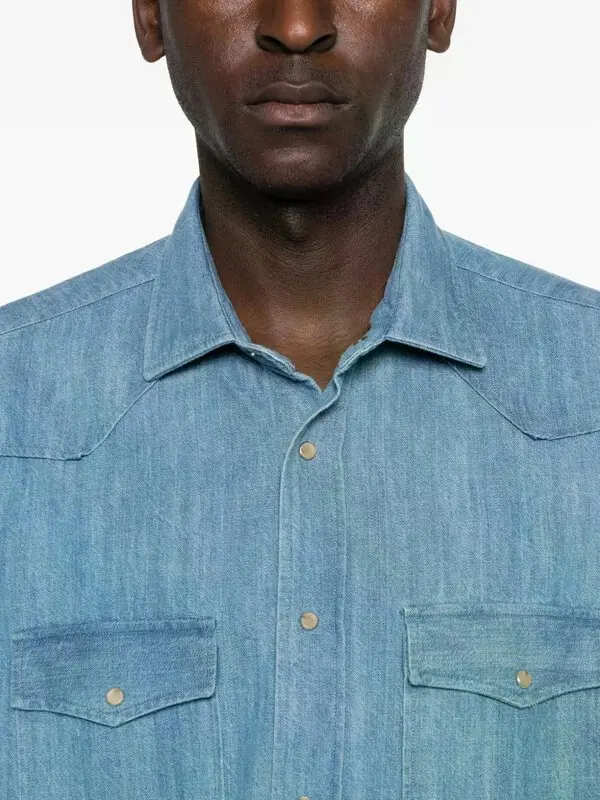 MAZZARELLI Double-pocket Denim Shirt