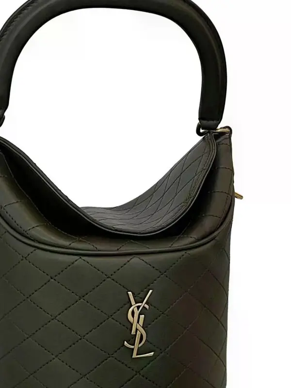 Saint Laurent Gaby Quilted Mini Bucket Bag - Black