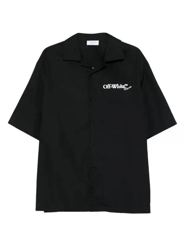Off-White Logo-embroidered Short-sleeve Shirt