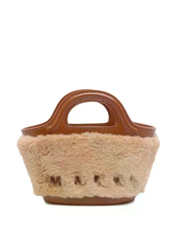 Marni Trimmed Leather Mini Bag - Brown