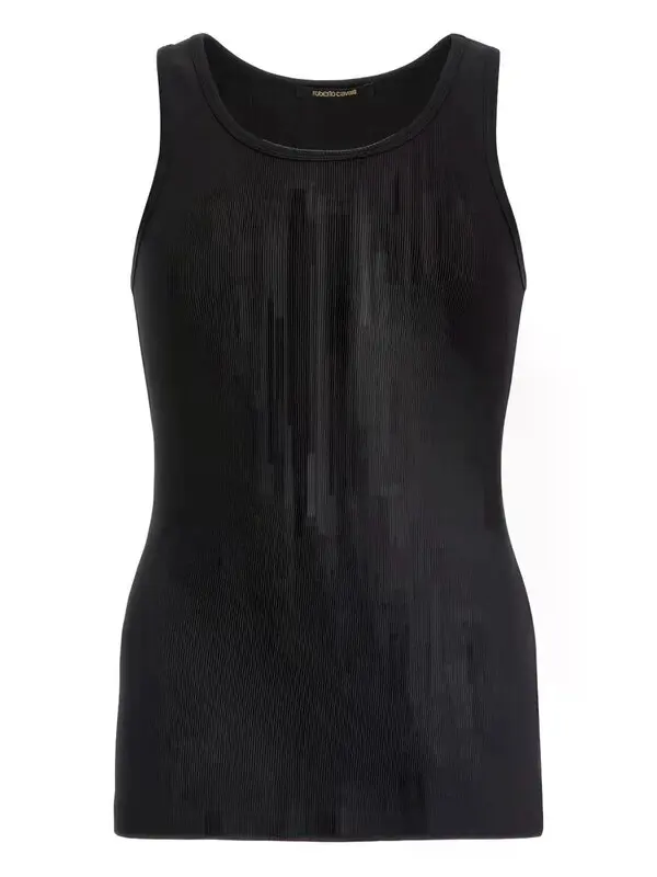 Roberto Cavalli Ribbed Cotton Tank Top