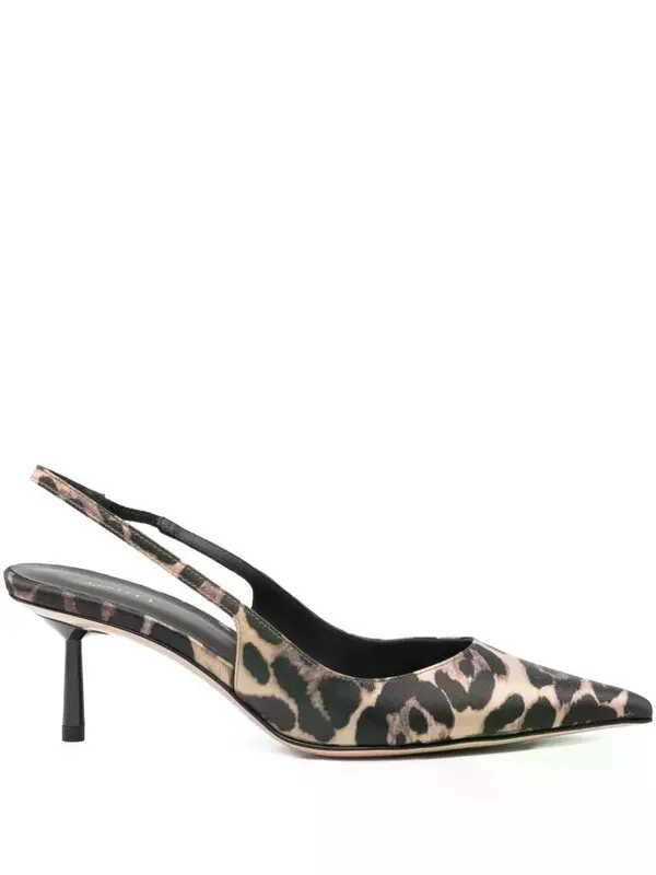 LE SILLA Leopard-print Slingback Pumps