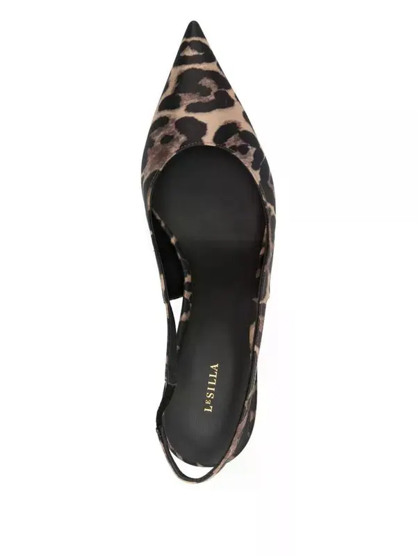LE SILLA Leopard-print Slingback Pumps