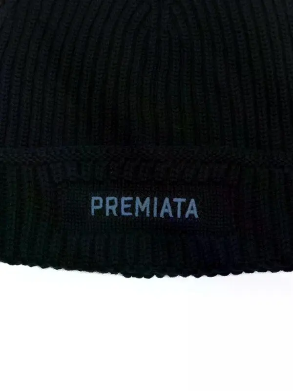 Premiata Ribbed Virgin Wool Beanie - Blue