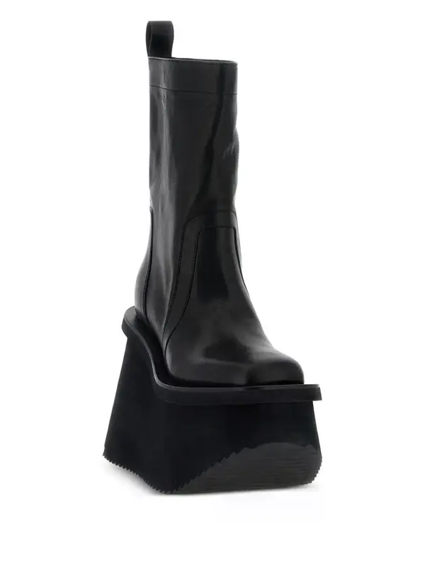 Rick Owens 14mm Platform Boots With Topstitching