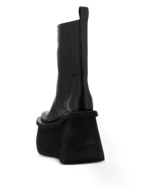 Rick Owens 14mm Platform Boots With Topstitching