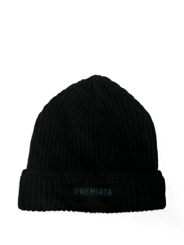 Premiata Ribbed-knit Beanie - Black