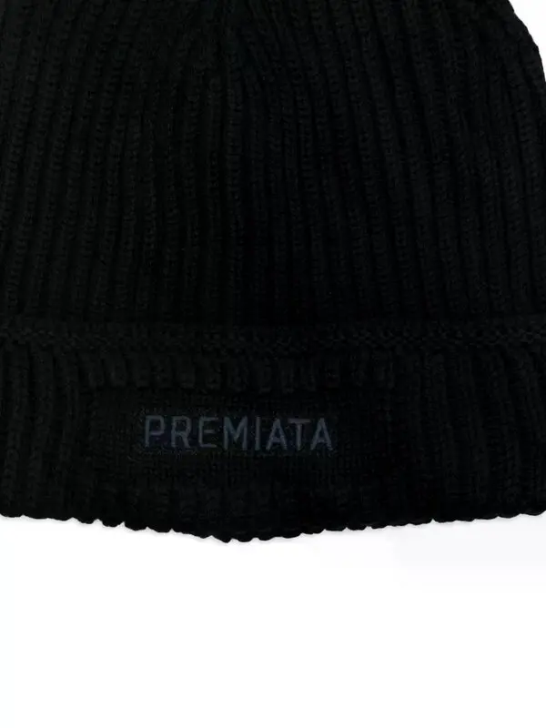 Premiata Ribbed-knit Beanie - Black