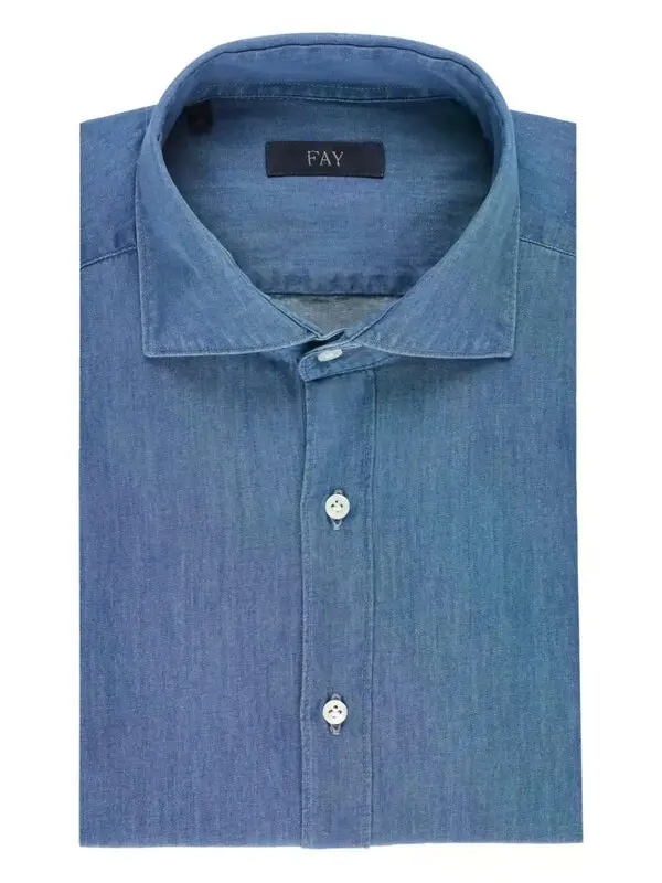 FAY Button-fastening Shirt - Blue