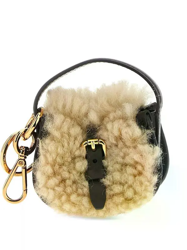 Etro Leather Bag Charm - Brown