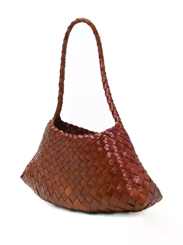 Dragon Diffusion Rosanna Woven-leather Shoulder Bag - Brown