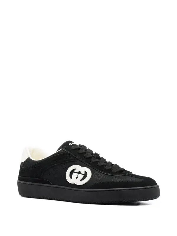 Gucci Monogram Lace-up Sneakers
