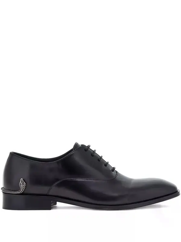 Roberto Cavalli Snake-detail Lace-up Shoes