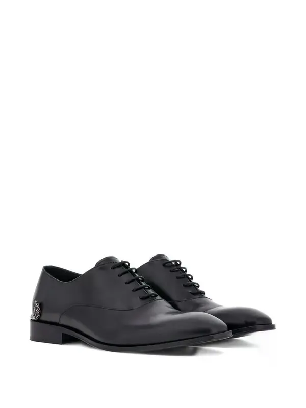 Roberto Cavalli Snake-detail Lace-up Shoes