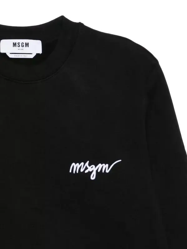 MSGM Logo-embroidered Sweatshirt - Black