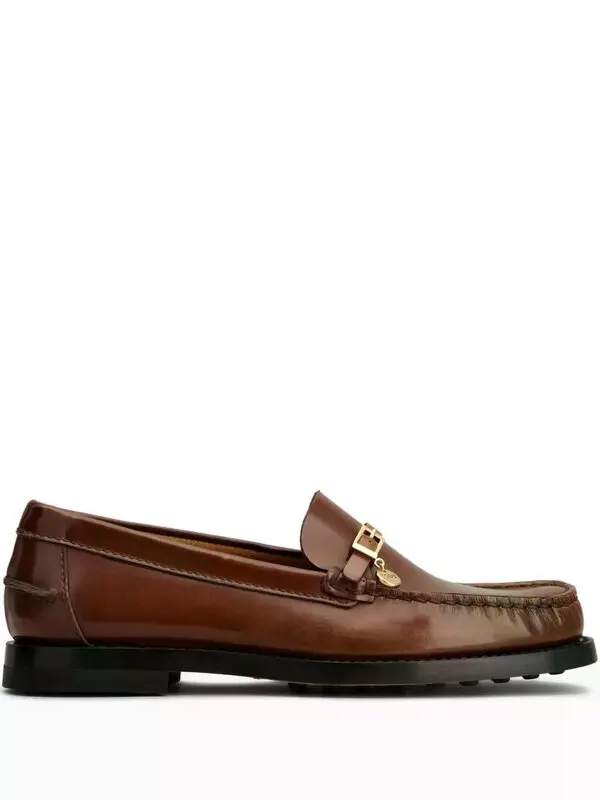 TOD'S Logo-charm Loafers - Brown