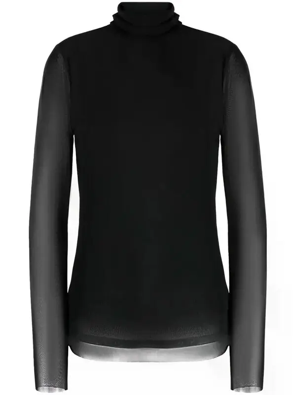 GANNI Roll-neck Long-sleeve Top