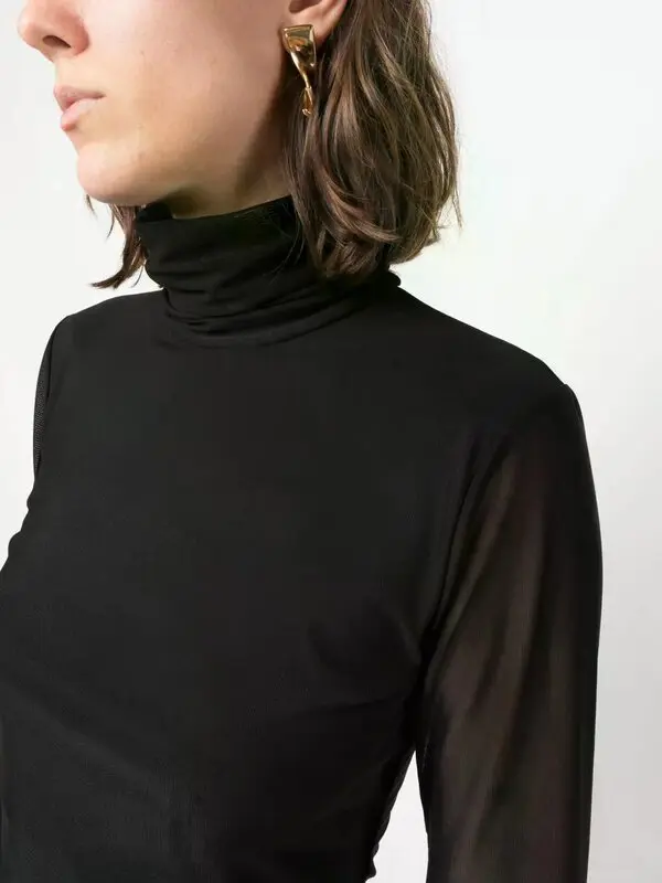 GANNI Roll-neck Long-sleeve Top