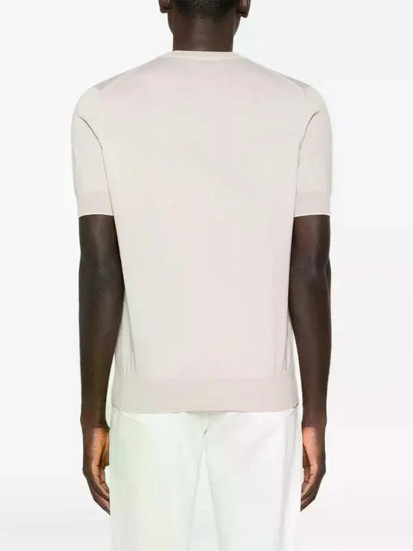 Brunello Cucinelli V-neck Short-sleeve Cotton T-shirt