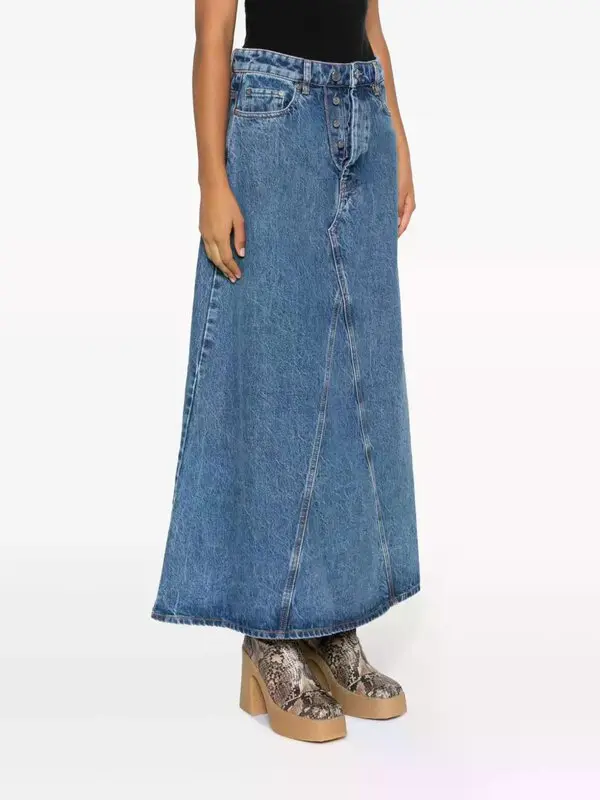 GANNI High-waisted Denim Maxi Skirt