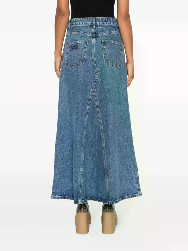 GANNI High-waisted Denim Maxi Skirt