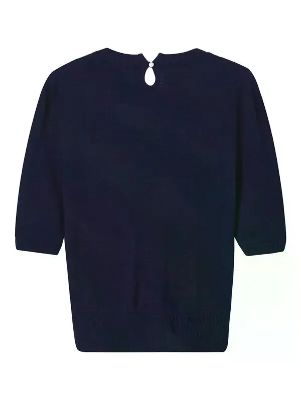 SHUSHU/TONG Logo-print Top With Puff Sleeves