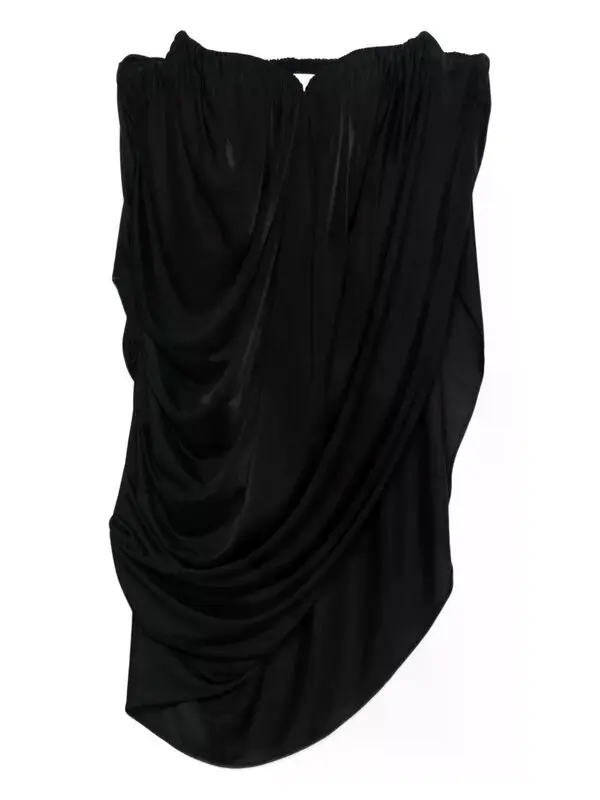 Giuseppe Di Morabito Draped Strapless Top - Black